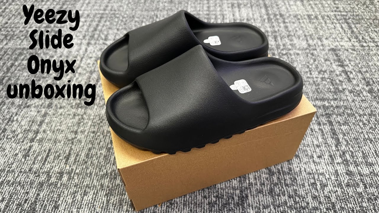 YEEZY Slide Onyx Unboxing - YouTube