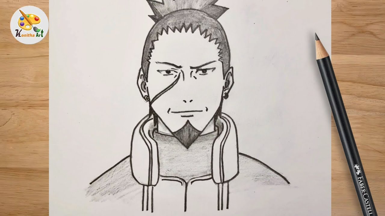 How to draw Shikamaru Nara step by step || Easy anime drawing ️ - YouTube