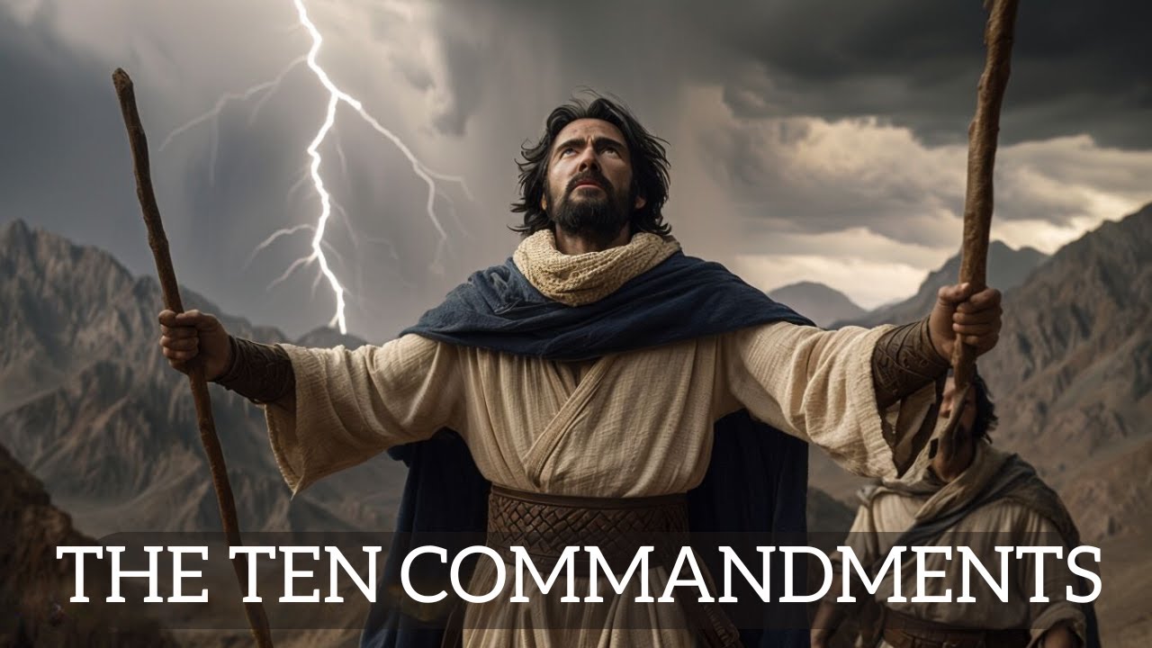 Moses and Aaron climb the mountain and the plague of Rain of Ice & Fire ...