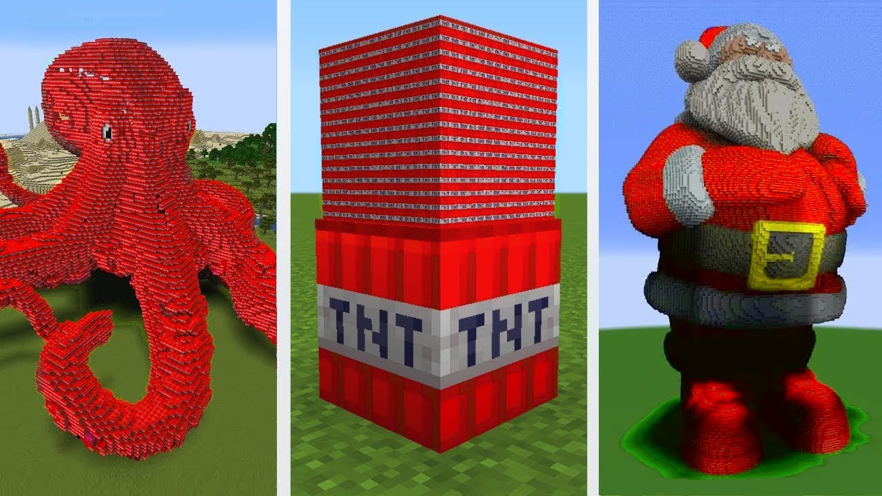 top 10 best minecraft tnt experiments in one video - YouTube