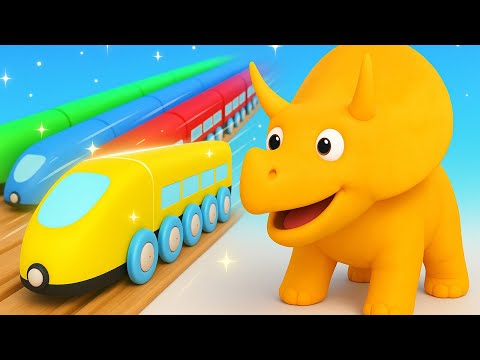 Şekilleri Öğren - Dino Trenleri seyrediyor