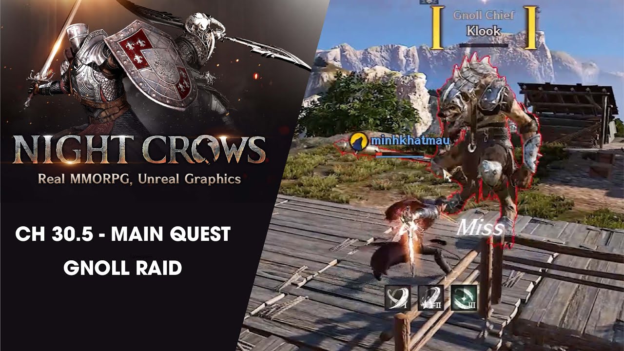 NIGHT CROWS CH 30.5 - MAIN QUEST '''GNOLL RAID''' (ACC 192) - YouTube