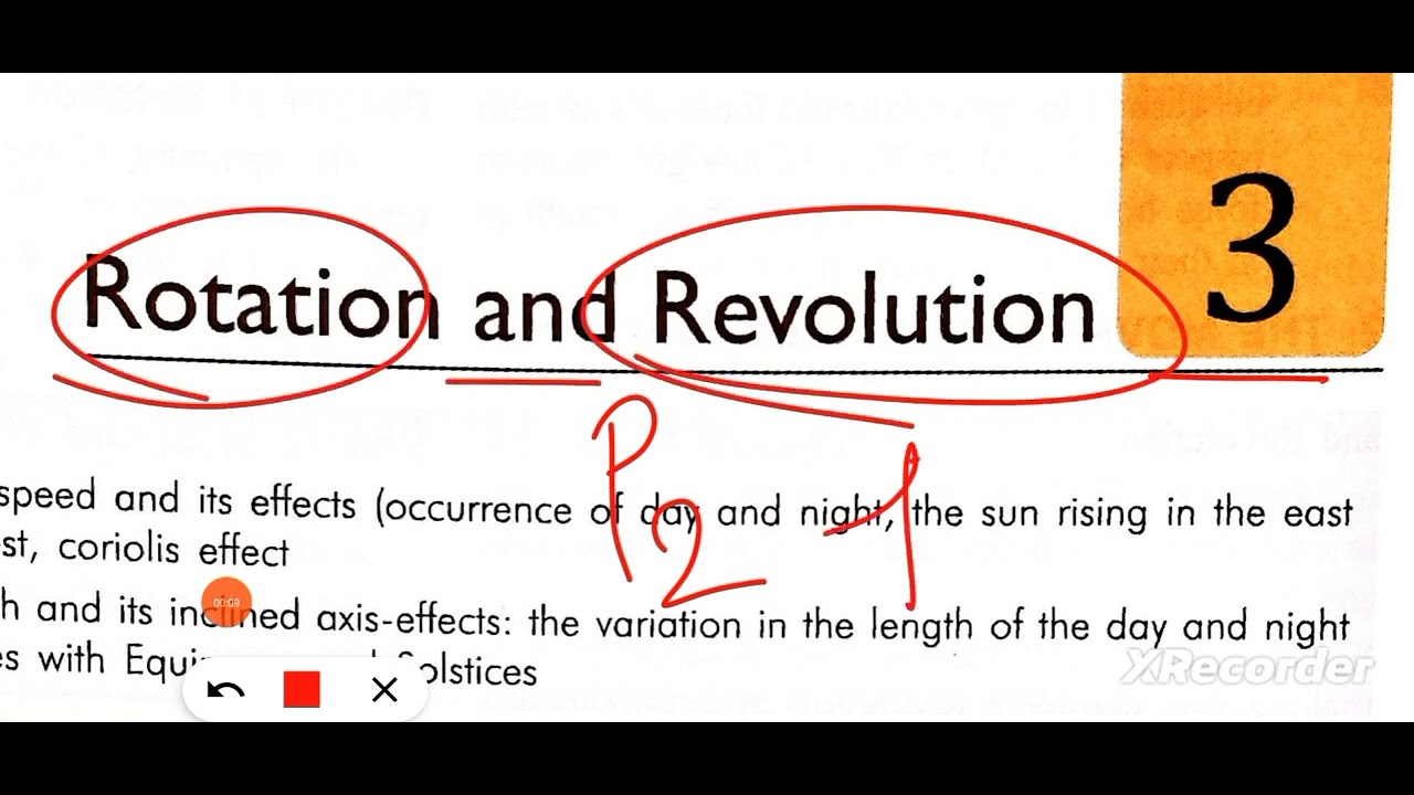 class 9 geography chapter 3 Rotation and revolution - YouTube