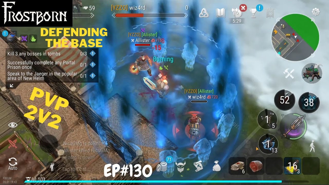 Frostborn Base Defence Raid | PVP 2V2 PART TWO - YouTube