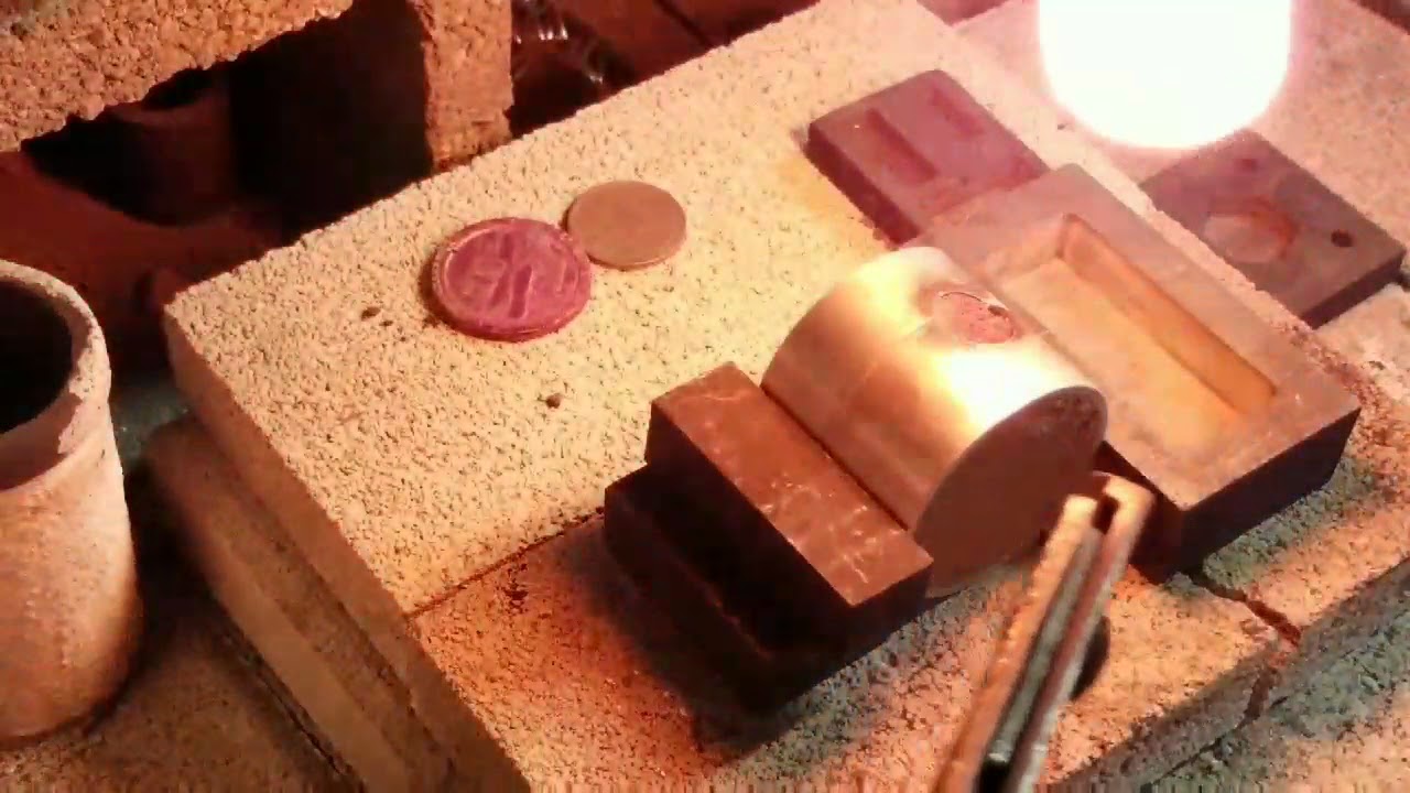 pouring constitutional silver coin scraps for fun! - YouTube