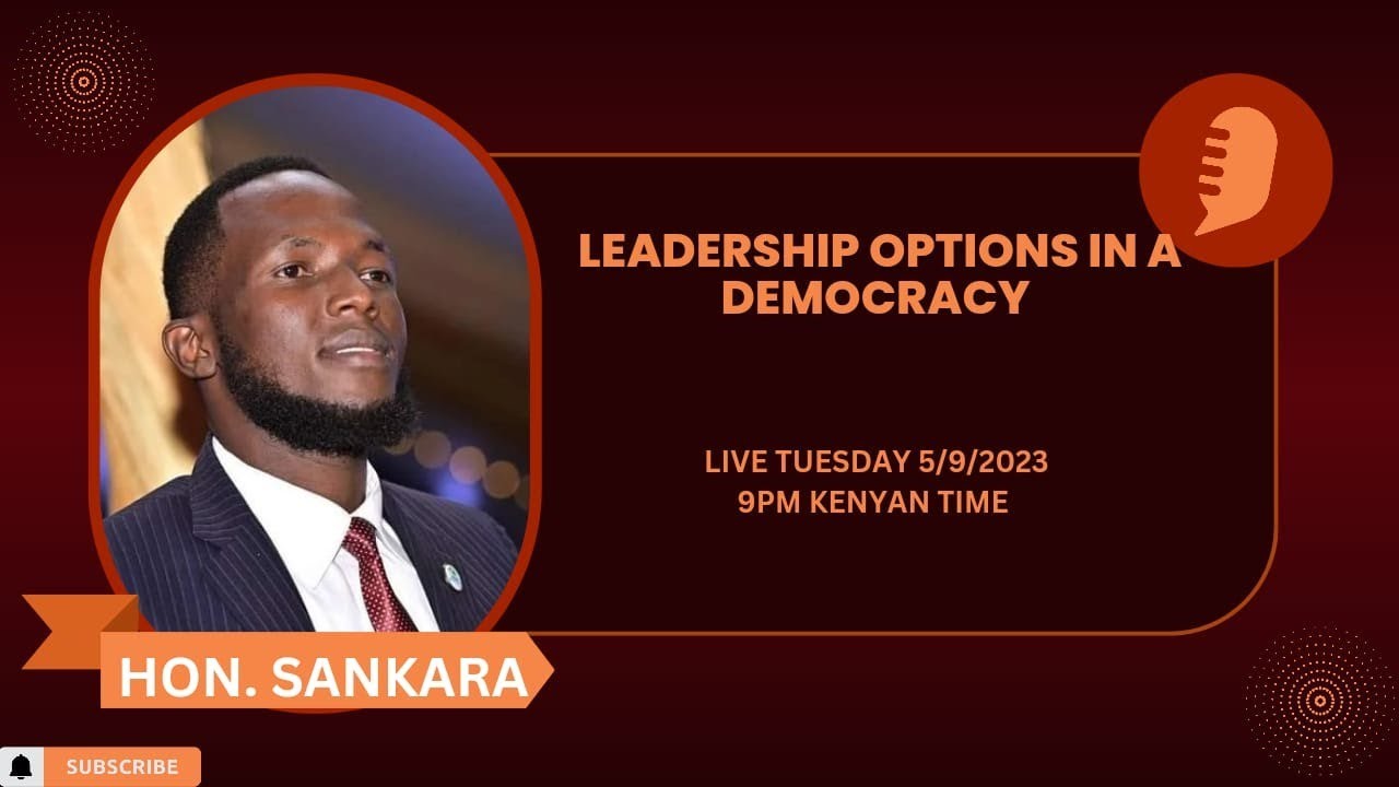 BBM ONE ON ONE WITH HON SANKARA LEADERSHIP OPTIONS IN A DEMOCRACY - YouTube
