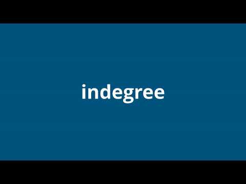 what is the meaning of indegree. - YouTube