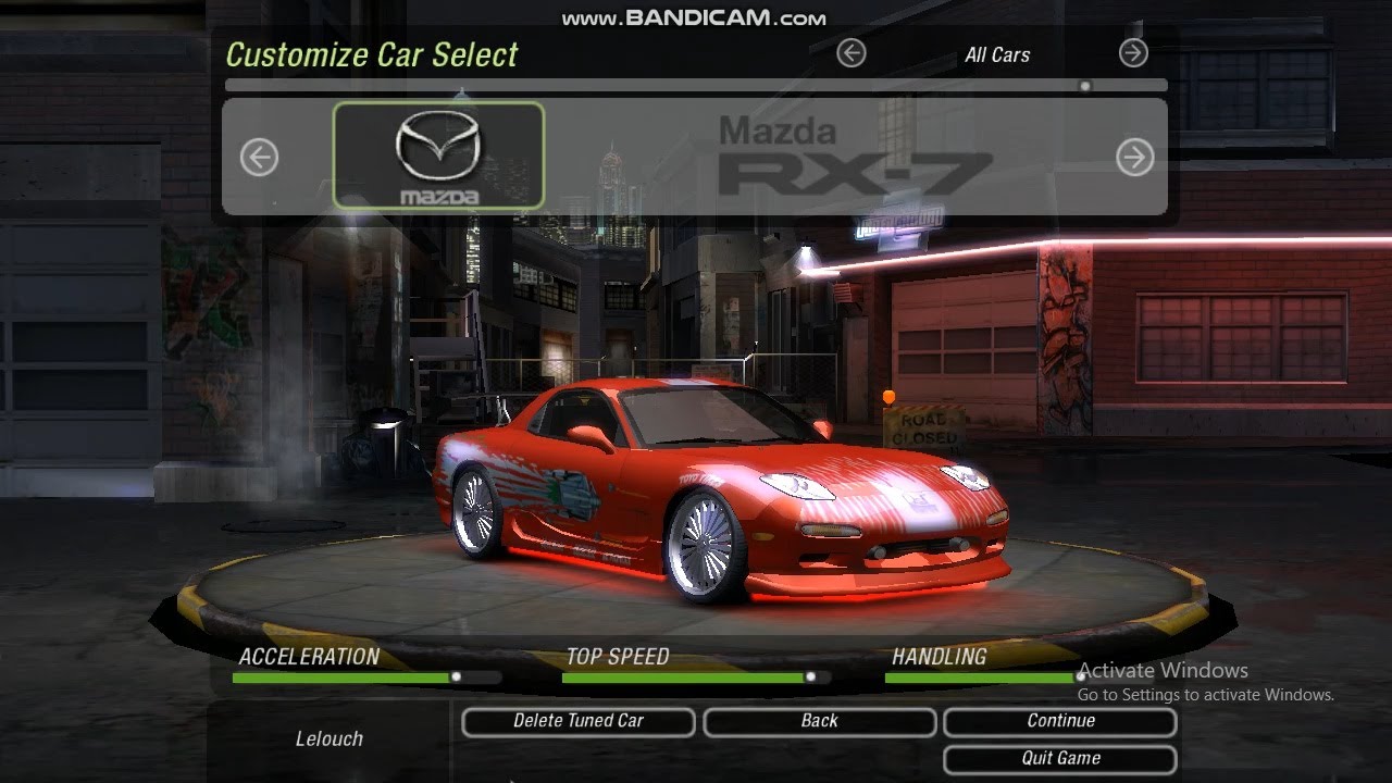 NFSU2 | Dominic Toretto's Mazda RX-7 from The Fast and The Furious ...