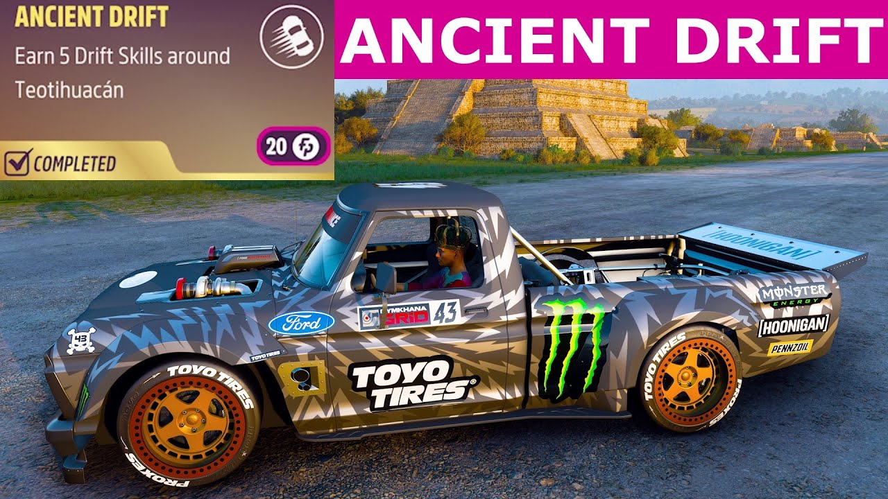 Daily Challenge - ANCIENT DRIFT | Earn 5 Drift Skills around Teotihuacán LOCATION | Forza ...
