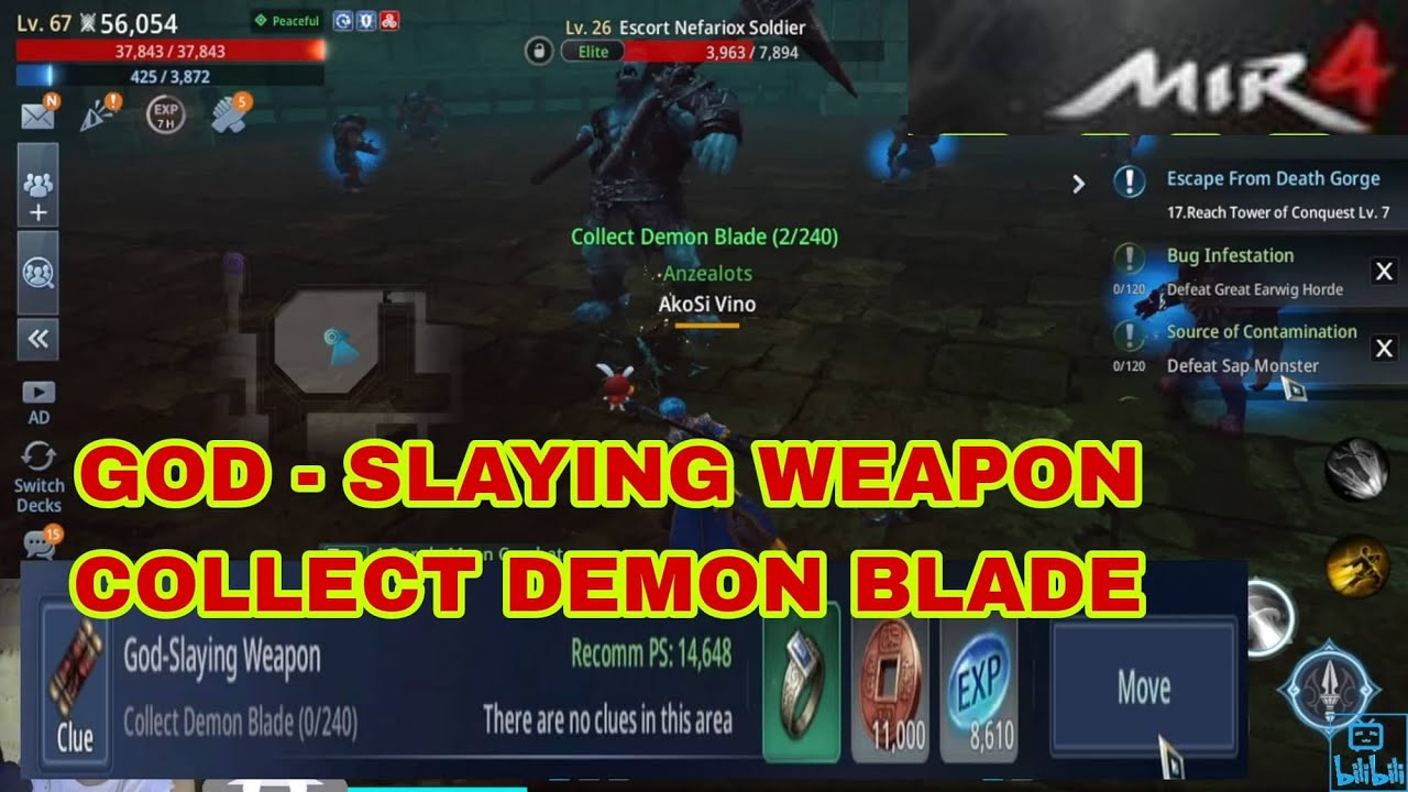 MIR4 - God Slaying Weapon "Collect Demon Blade" - YouTube