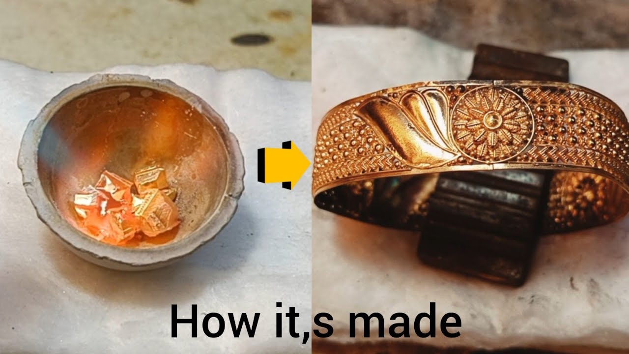 Traditional Gold Bangle Making Process | Handmade Jewellery Design🪙 ...