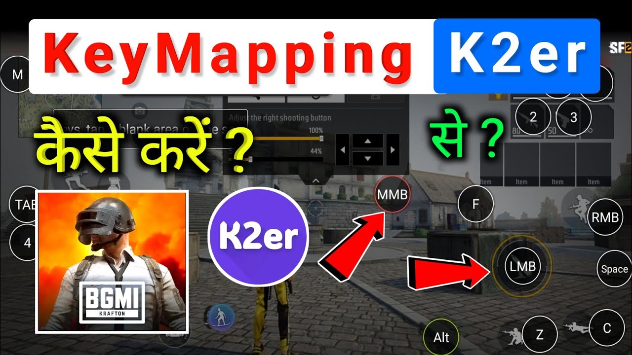 BGMI KeyMapping K2er app Se | Bgmi Keyboard Mouse Mobile Se Game play ...