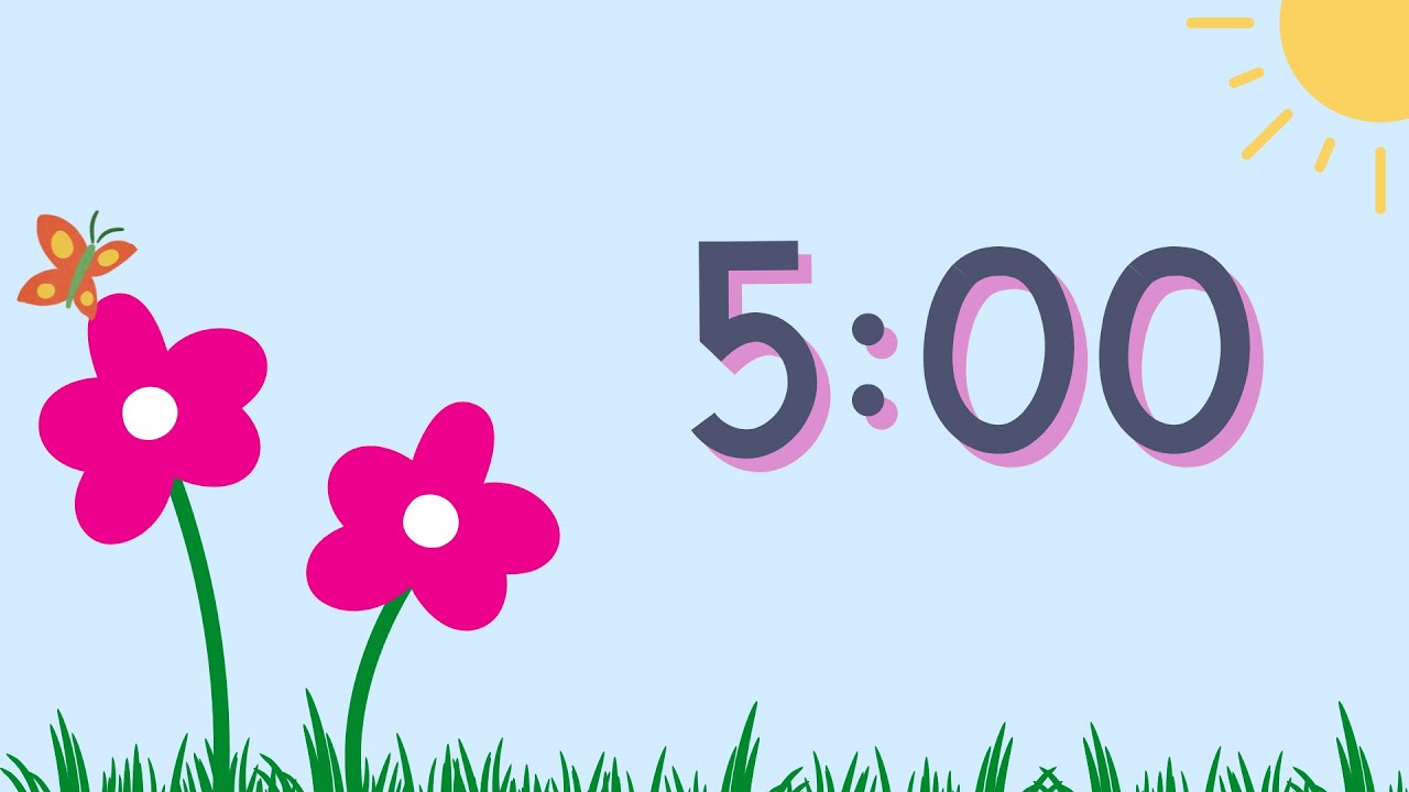 Spring Countdown Timer 5 Minutes with Sound - YouTube