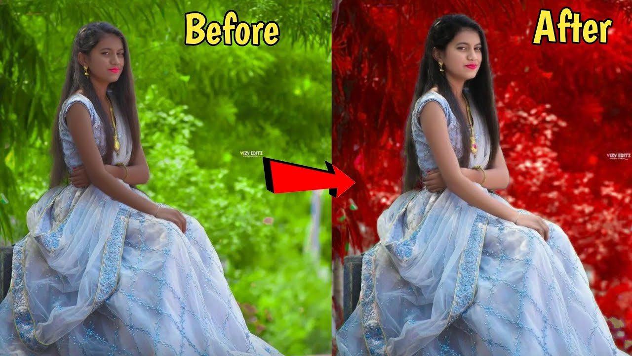 Picsart red effect photo editing | Picsart background colour change ...