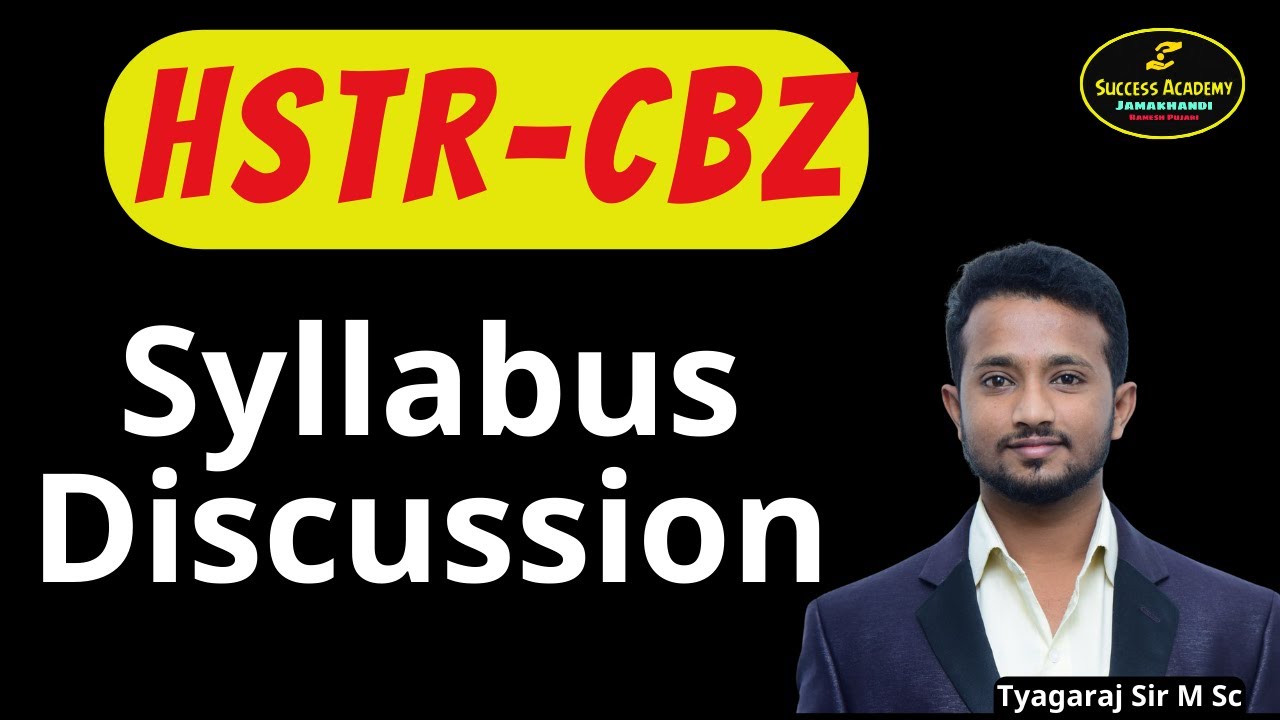 HSTR Science CBZ | Syllabus Discussion | By Tyagaraj K Sir |8105633716 ...