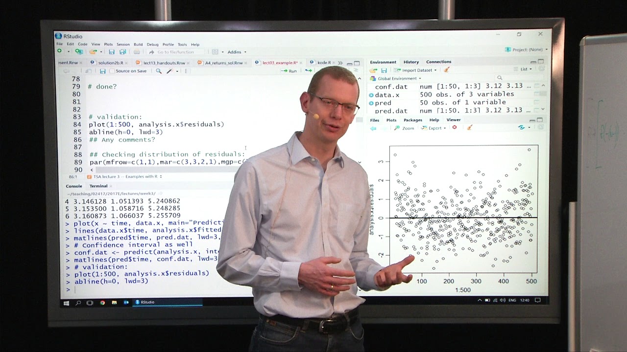02417 Lecture 3 part D: R example on regression - YouTube