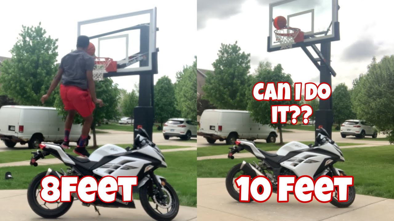 I DUNKED With My HEAD while jumping OVER a MOTORCYCLE (Inspired by ...