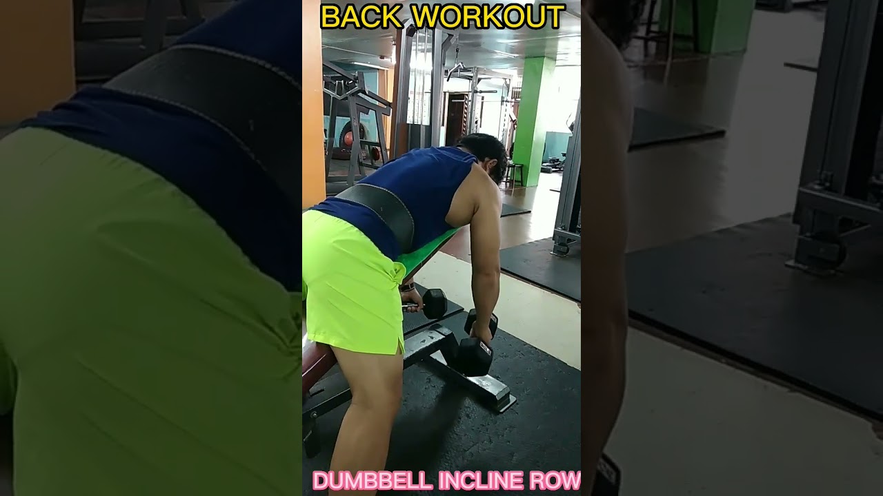 DUMBBELL INCLINE ROW, BACK WORKOUT - YouTube