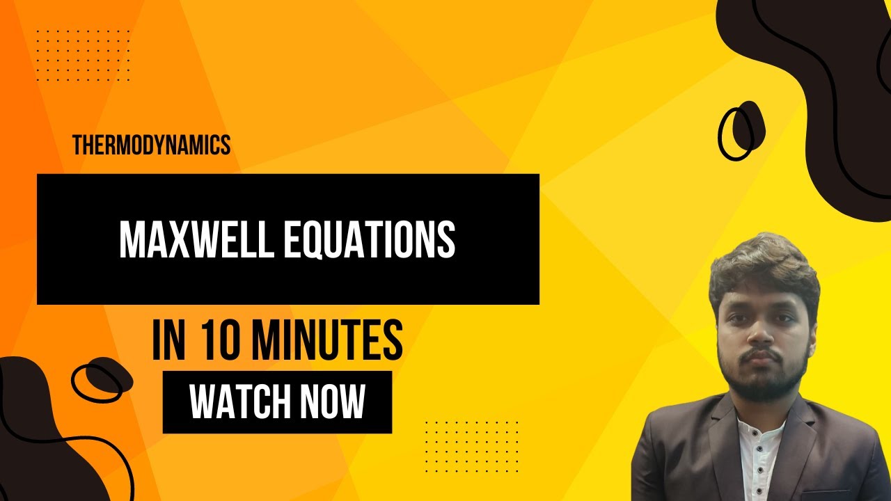 Maxwells equations from Thermodynamic potential - YouTube