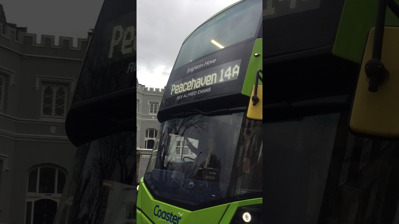Brighton & Hove Coaster Bus With Destination “14A Peacehaven” - YouTube