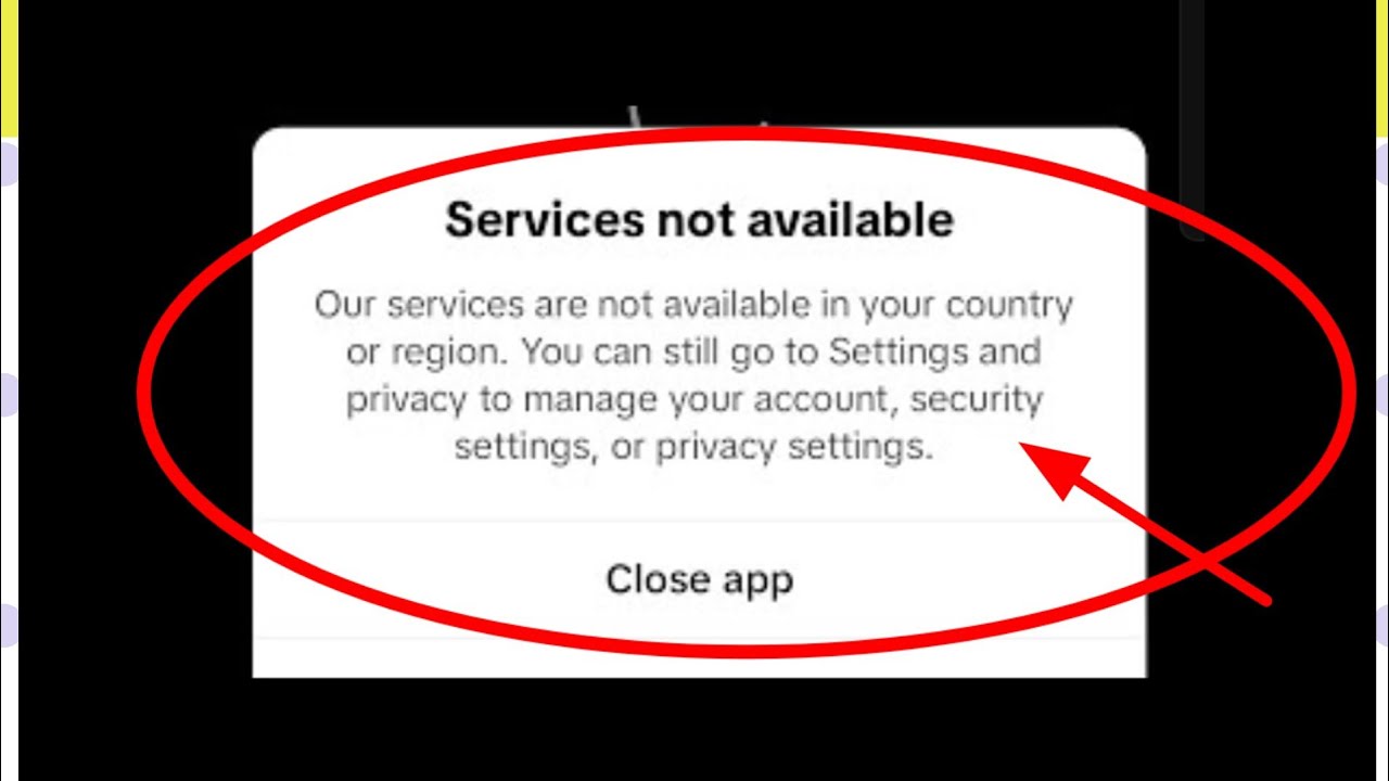 Tiktok Showing Service Not Available Problem Solve - YouTube