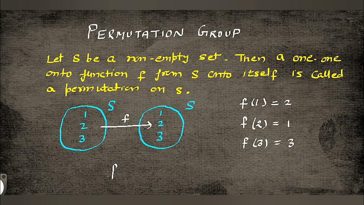Permutation Group || Permutation on a set # Symmetric set - YouTube