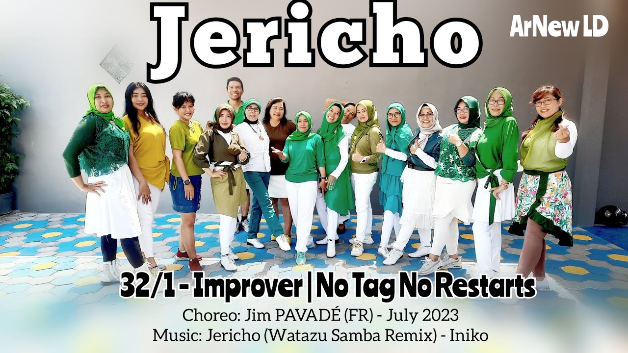Jericho Line Dance | Improver | Choreo by Jim Pavade (FR) - July 2023 - YouTube