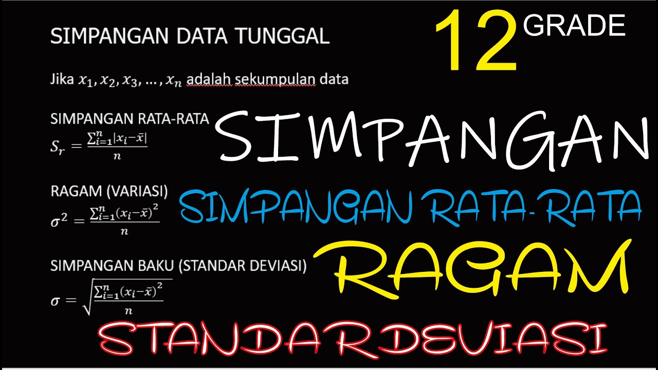 Simpangan Rata-rata, Ragam, dan Simpangan Baku (Data Tunggal ...