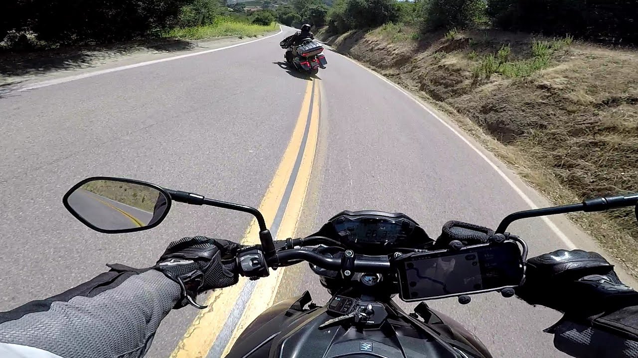 Motorcycle Close Call|HD rider loses control of bike on Lilac Road ...