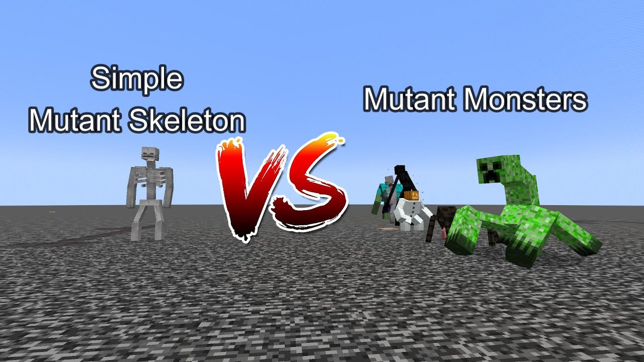 Simple Mutant Skeleton vs Mutant Monsters Minecraft Mob Battle - YouTube
