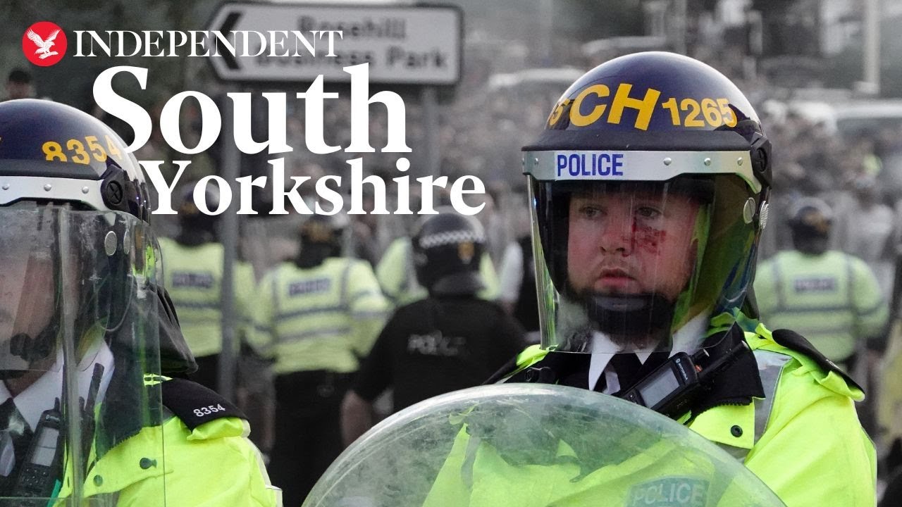 Police condemn 'sickening' riots in Rotherham in 'dark day' for town ...