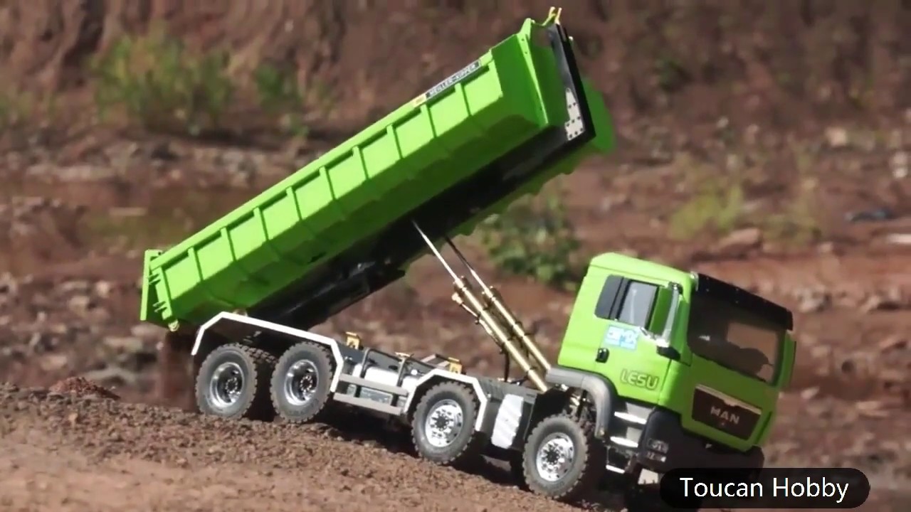 LESU RC Loader and Truck - YouTube