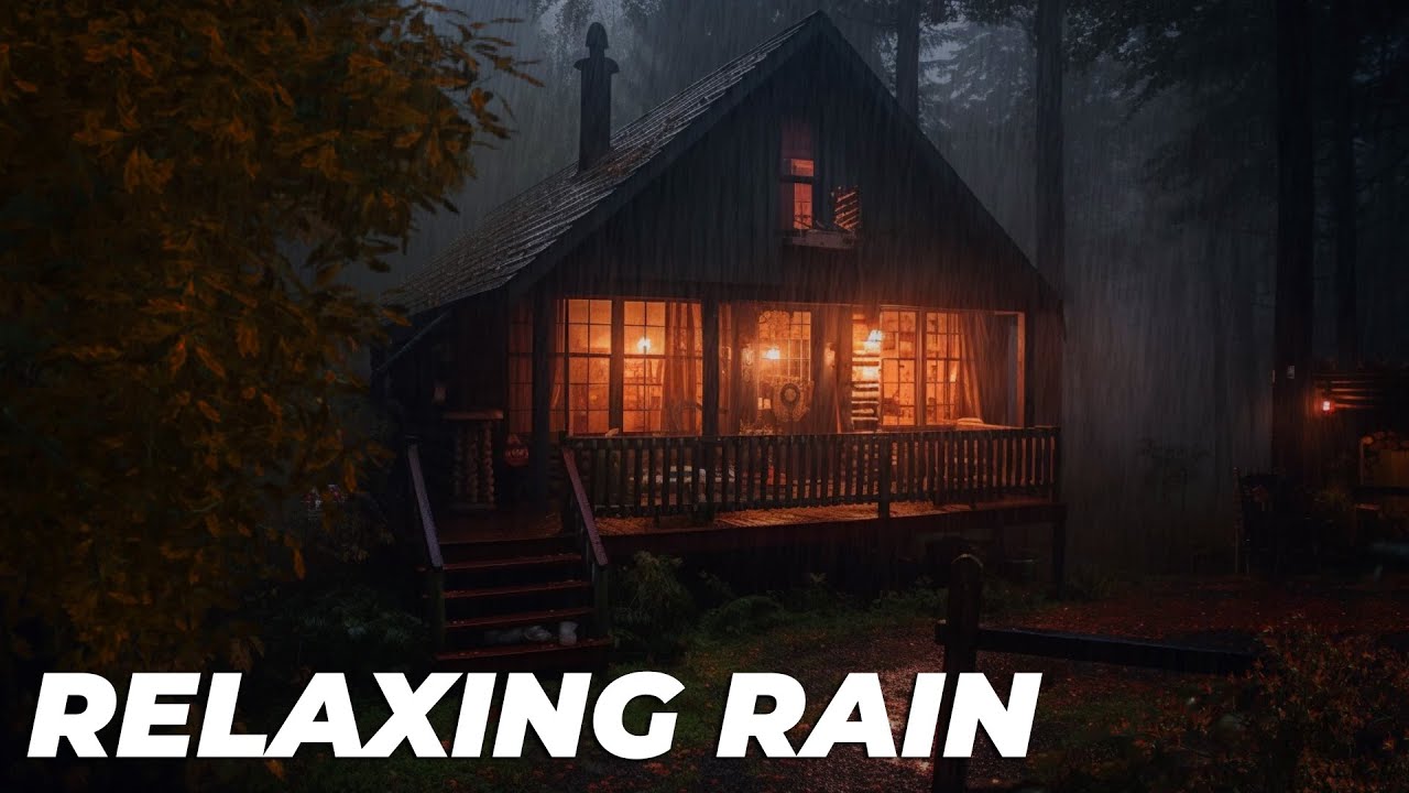 COZY CABIN RAIN & RELAXING RAIN SOUNDS🔆 Nature Sound🔆 Calming Rain ...