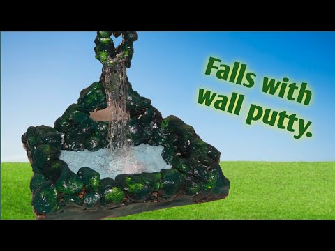 Home made falls with wall putty.so easy to made #falls# wall putty ...