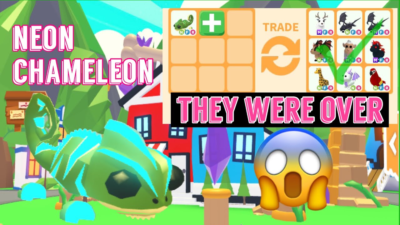 TRADING *NEON CHAMALEON*Insane offers (Adopt Me) - YouTube