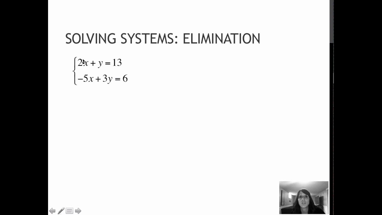 43 Solving Systems of Equations by Elimination (3.3) - YouTube