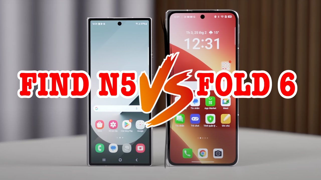 So sánh OPPO Find N5 vs Galaxy Z Fold 6: Samsung bị bỏ xa? - YouTube