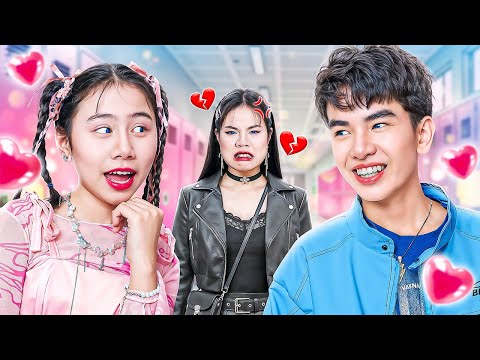 Soft Kız Vs Rock Kız Aynı Çocuğa Aşık! En İyi Arkadaşım Crush'ımı Seviyor!