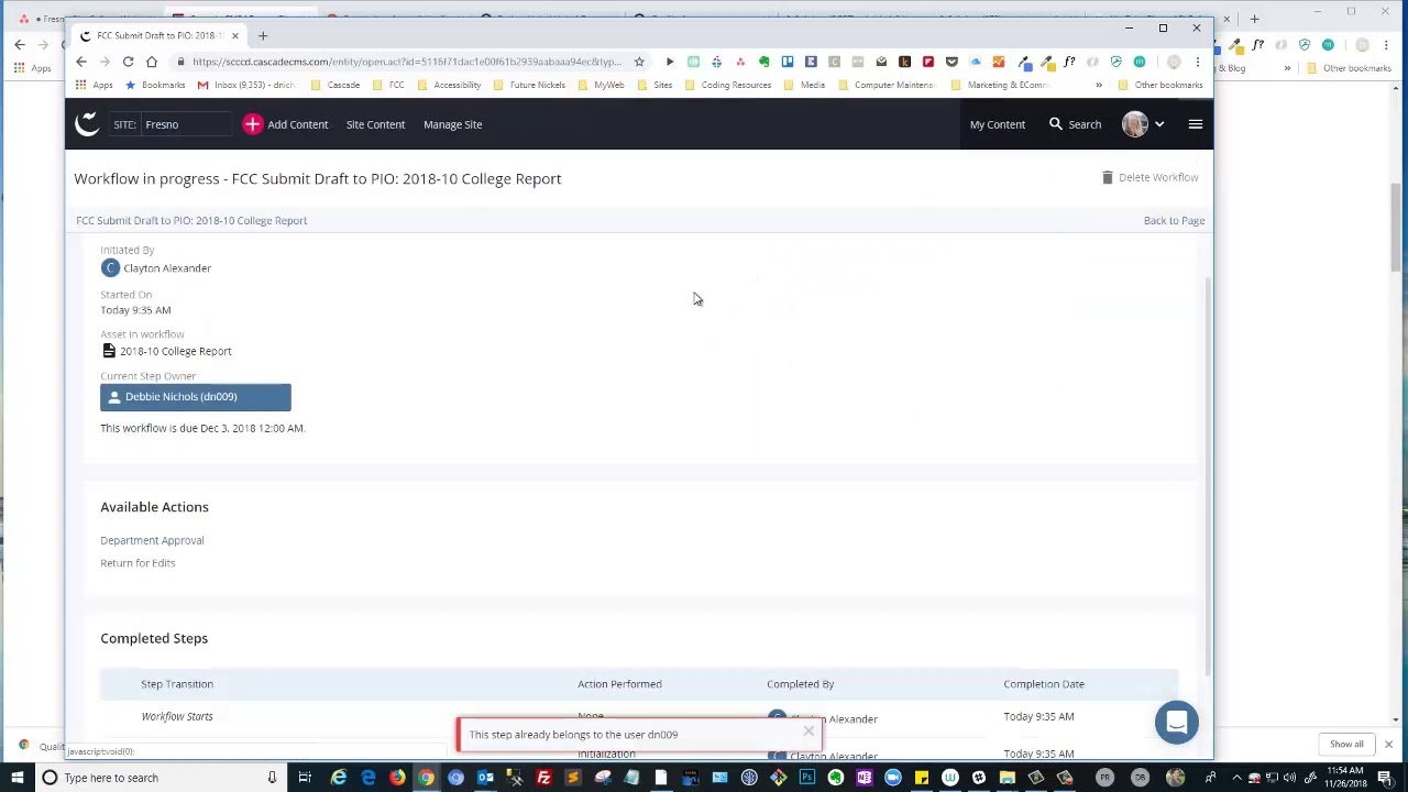 Workflow: Change current step owner - YouTube