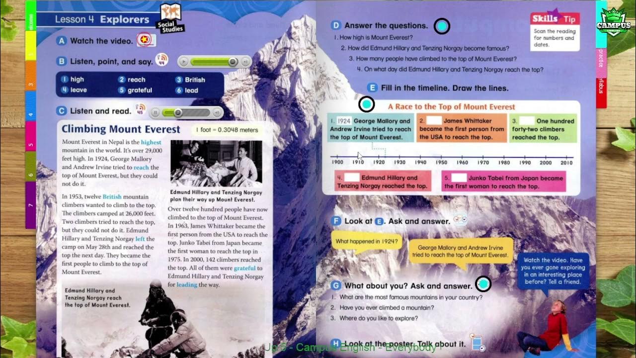Everybody Up 5 - Unit 7 - World Travel - Lesson 4 - Explorers - YouTube