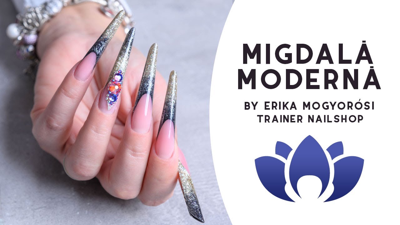 Migdala moderna by trainer NailShop, Erika Mogyorosi! - YouTube