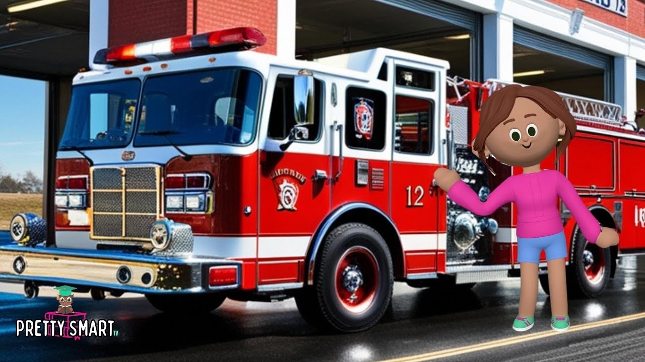Fire Truck Song // I Hear a Fire Truck // Pretty Smart TV Educational ...