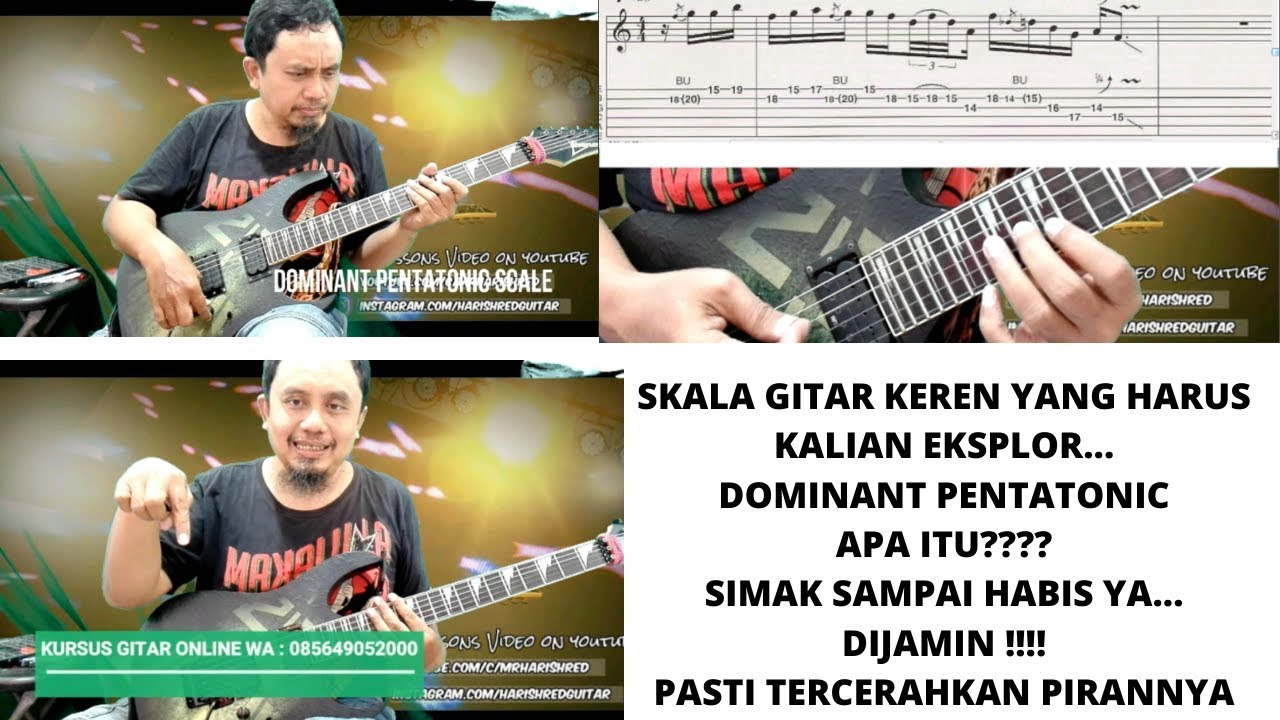 Belajar Skala Gitar : Pentatonik Dominan #Skalagitar #GuitarScale # ...