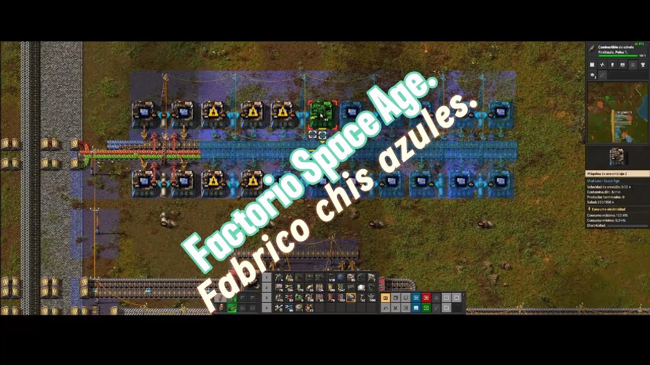 Factorio Space Age. I make blue chis,(Fabrico chis azules) - YouTube