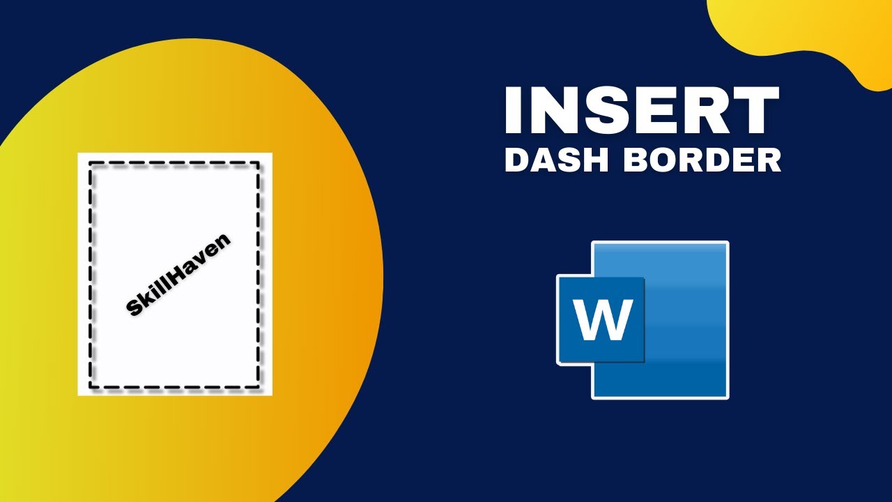 How to Insert Dash Border in MS Word Document - YouTube