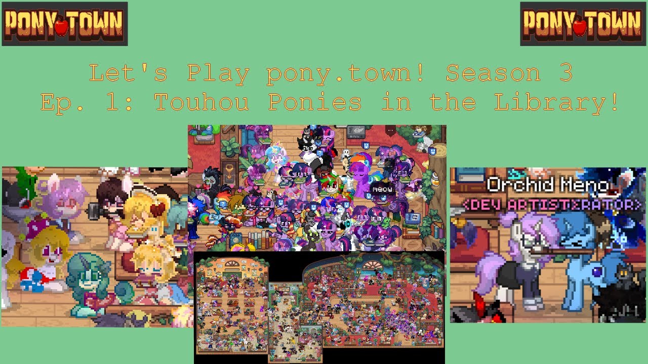 Let's Play pony.town! Season 3 Episode 1! Touhou Ponies in the Library ...