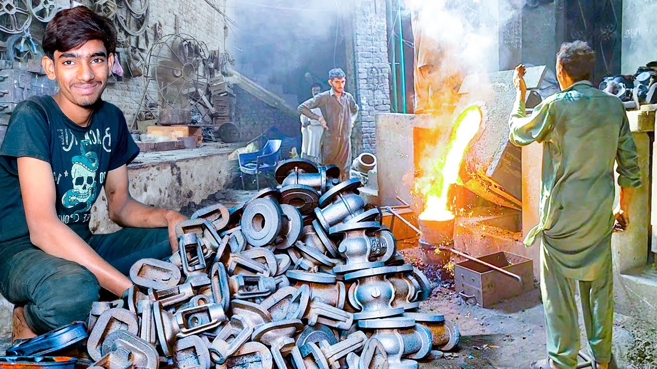 Amazing process of making Tube well water wall foundries - YouTube