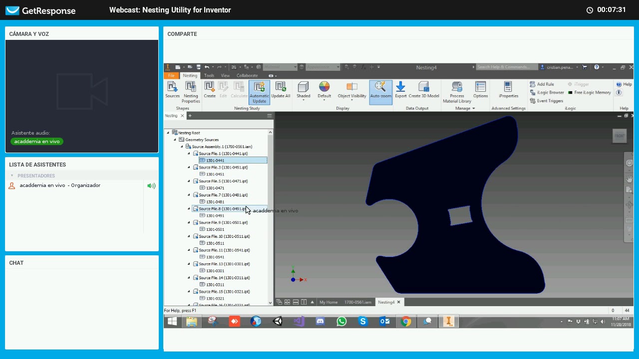 Webcast: Nesting Utility for Inventor, aprovecha el máximo del consumo ...