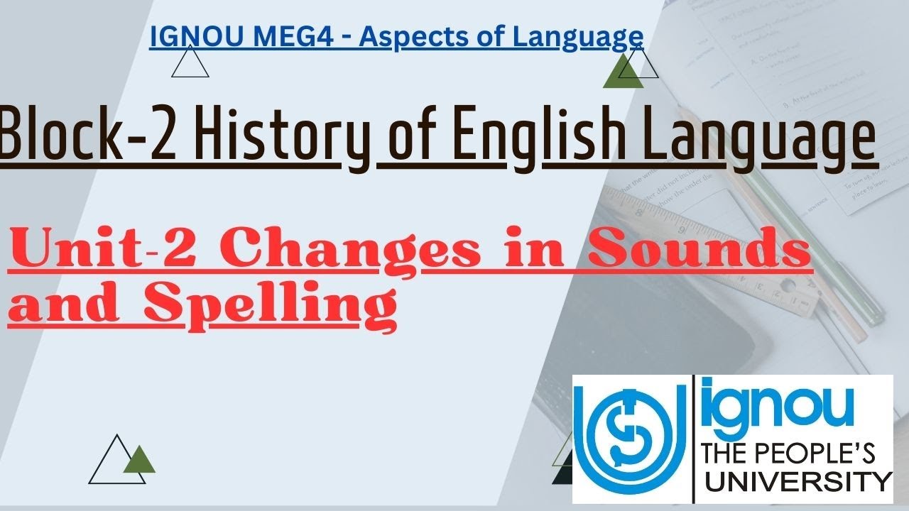 MEG 4-Aspects of Language Block 2- History of English Language Unit-2 ...