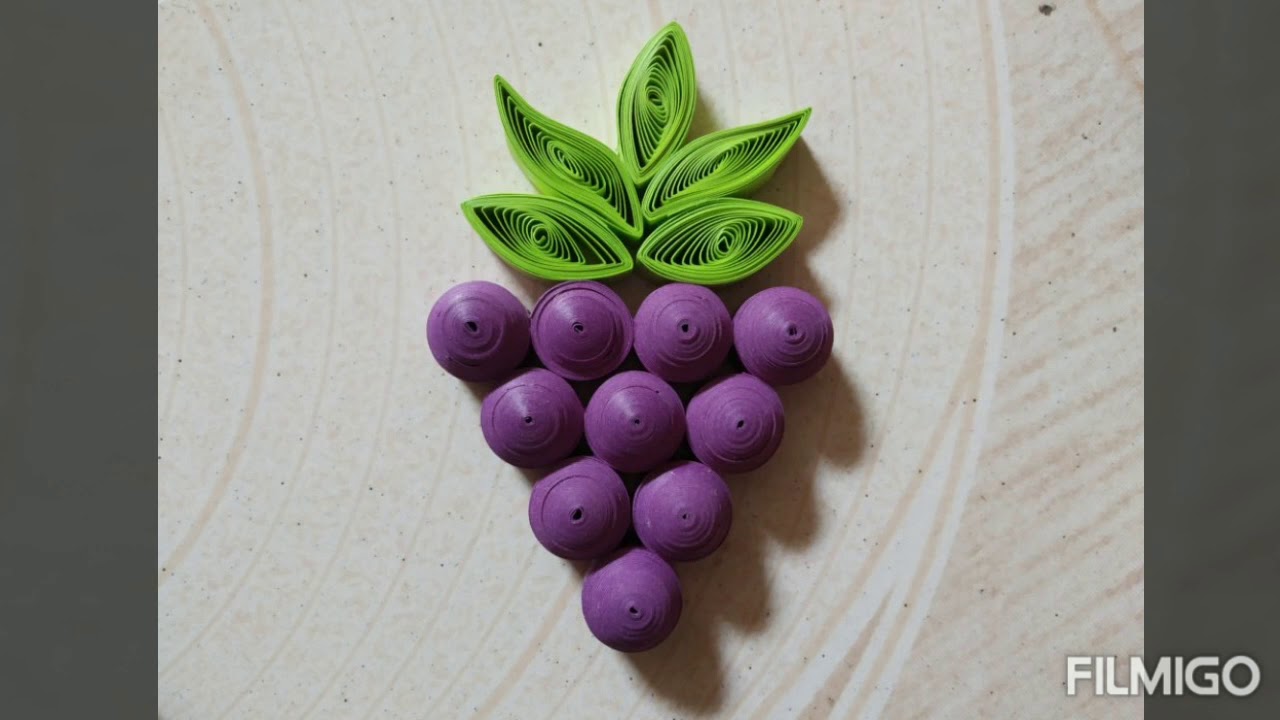 Quilling grapes fridge magnet-How to make simple and easy quilling ...